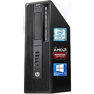 HP Z240 Workstation SFF Desktop PC, Intel Core i5-6500 Upto 3.60GHz, 16GB RAM, 512GB SSD, AMD Radeon HD 8570 1GB 4K, DisplayPort, HDMI, DVI, AC Wi-Fi, Bluetooth - Windows 10 Pro (Renewed)