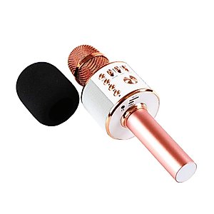 2 Pcs Foam Windscreen for BONAOK/GIFTMIC/OVELLIC Wireless Bluetooth Karaoke Microphone 3-in-1 Portable Handheld Karaoke by Kaladior -Just The Foam,No Microphone