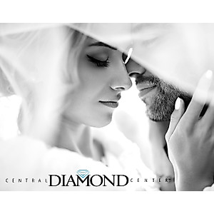 Central Diamond Center VOGUE 4 Prong Cushion Cut 925 Silver Solitaire Engagement Ring - 3.00ct Platinum Plated - Size 4