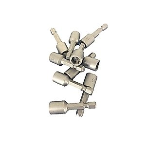 TEMO 10 pc Impact Ready 5/16 Inch Magnetic Nutsetter Set 1/4 Inch Shank