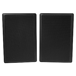 Rockville Pair Rock Slim 70B Black 5.25" 70V Commercial Restaurant Wall Speakers