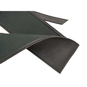 Fashion 21 Women's Wide Lace, Faux Leather Self Tie Wrap Obi Waist Belt (2 Style) (Black)