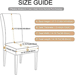 Elastic Print Dining Chair Cover Modern Kitchen Seat Case Stretch Chair Slipcover for Banquet Wedding Party HA1 4PCS