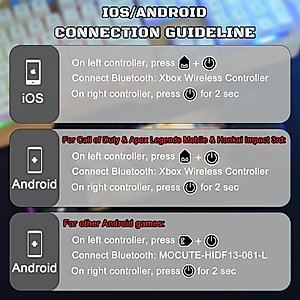 Mobile Gaming Controller for iPhone iOS Android Wireless Gamepad Joystick - One-Handed Mobile Gamepad - Magnetic Storage - Call of duty- Direct Play