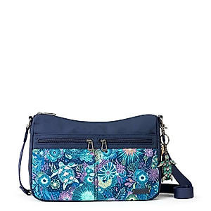 Sakroots womens & Bag, Purse, New Adventure Hobo Shoulder Crossbody Bag Stylish Roomy Purse Made From Recycled Materials, Royal Blue Seascape, One Size US