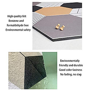 Creative DIY Stitching Hexagonal Felt Wall Stickers, Cork Board Background Wall Without Trace, Kindergarten Photo Wall
