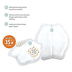 Ameda MoistureGuard Disposable Nursing Pads, 50 Count