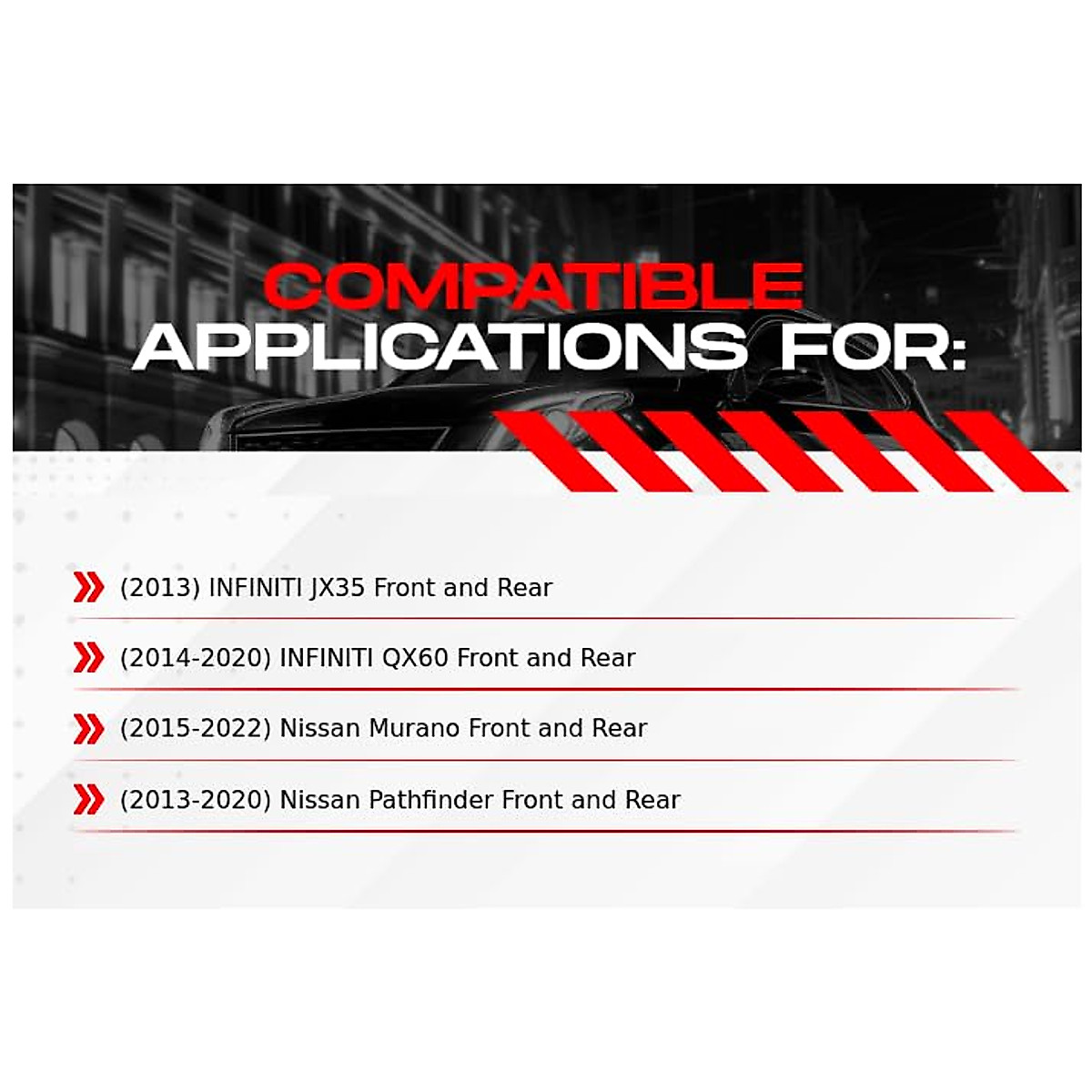 R1 Concepts Front Rear Brakes and Rotors Kit |Front Rear Brake Pads| Brake Rotors and Pads| Ceramic Brake Pads and Rotors |Hardware Kit|fits 2013-2021 Infiniti JX35, QX60, Nissan Murano, Pathfinder