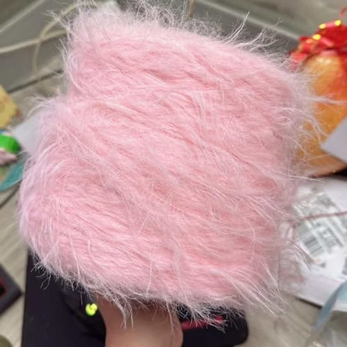 10CM Extra Long Imitation Mink Velvet Handmade DIY Bag Clothes 300 Grams Per Ball Cotton Yarn for Crochet (Color : 4)