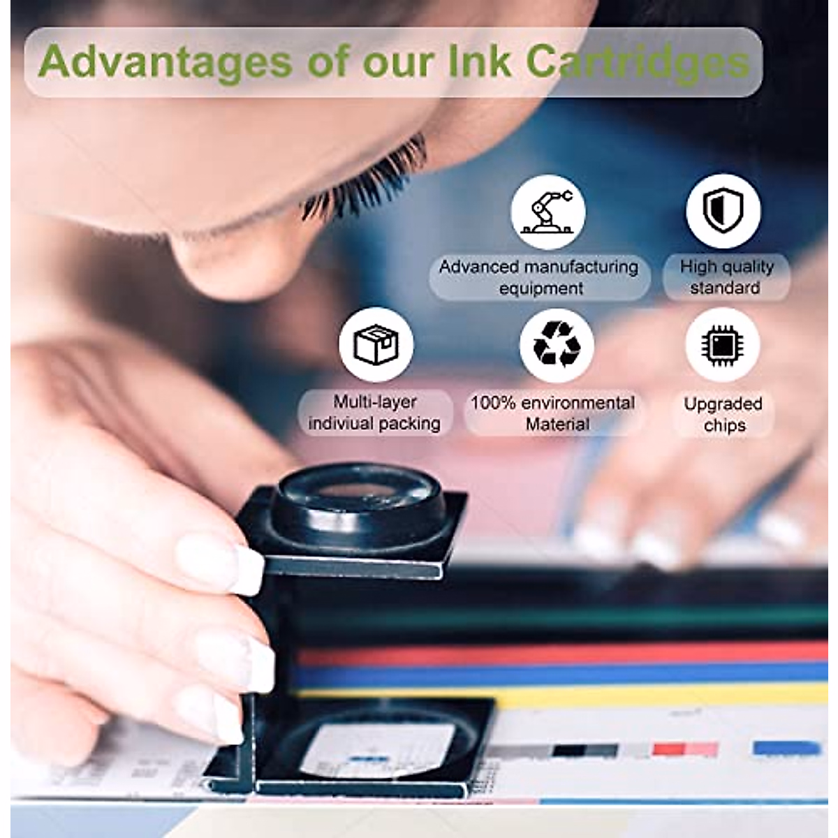 HOINKLO Remanufactured 202 Ink Cartridge Replacement for Epson 202 XL 202XL T202XL for Expression Home XP-5100 Workforce WF-2860 Printer New Upgraded Chips (1 Black, 1 Cyan, 1 Magenta, 1 Yellow)