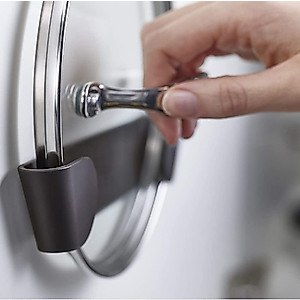 Komost Pan Lid Holder, Pot Lid Organizer for Cabinet Door, Pan Pot Cover Holder for Kitchen, Set of 4