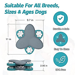 Dog Puzzle Toys - Interactive Dog Toys Provides IQ Training & Mental Enrichment, Rotatable Dog Treat Dispenser for Puppy, Medium Dogs and Large Dogs