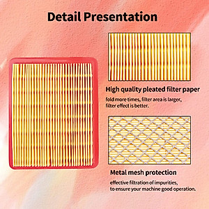 Aouton 951-15245 Air Filter for MTD 751-15245 Cub Cadet 490-200-M065 159cc 1X65 5X65 6X65 8X65 Engines 196cc 5X70 6X70 7X70 SC 700 E Self Propelled Troy-Bilt TB230 Engine Lawn Mower