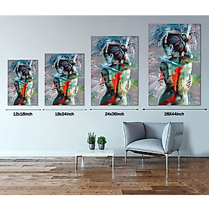 Girl Beautiful Back Photography Wall Art Woman Body Art Canvas Painting Art Print Modern Abstract Pop Artwork House Wall Decorations for Dorm Apartment Gallery-Wrapped Ready to Hang - 28"x44"