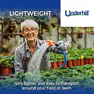 Underhill ShortyPro UltraMax Commercial Garden Water Hose, Lightweight, Heavy-Duty, Flexible, Anti-Kink, 1200 psi, H10-S10, 1 Inch x 10 ft, Blue