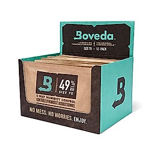 Boveda 49% Two-Way Humidity Control Replacement Packs for Boveda Starter Kits for Music – 12 Pack – Moisture Absorbers for Instrument Cases – Humidifier Packs – Individually Wrapped Hydration Packets