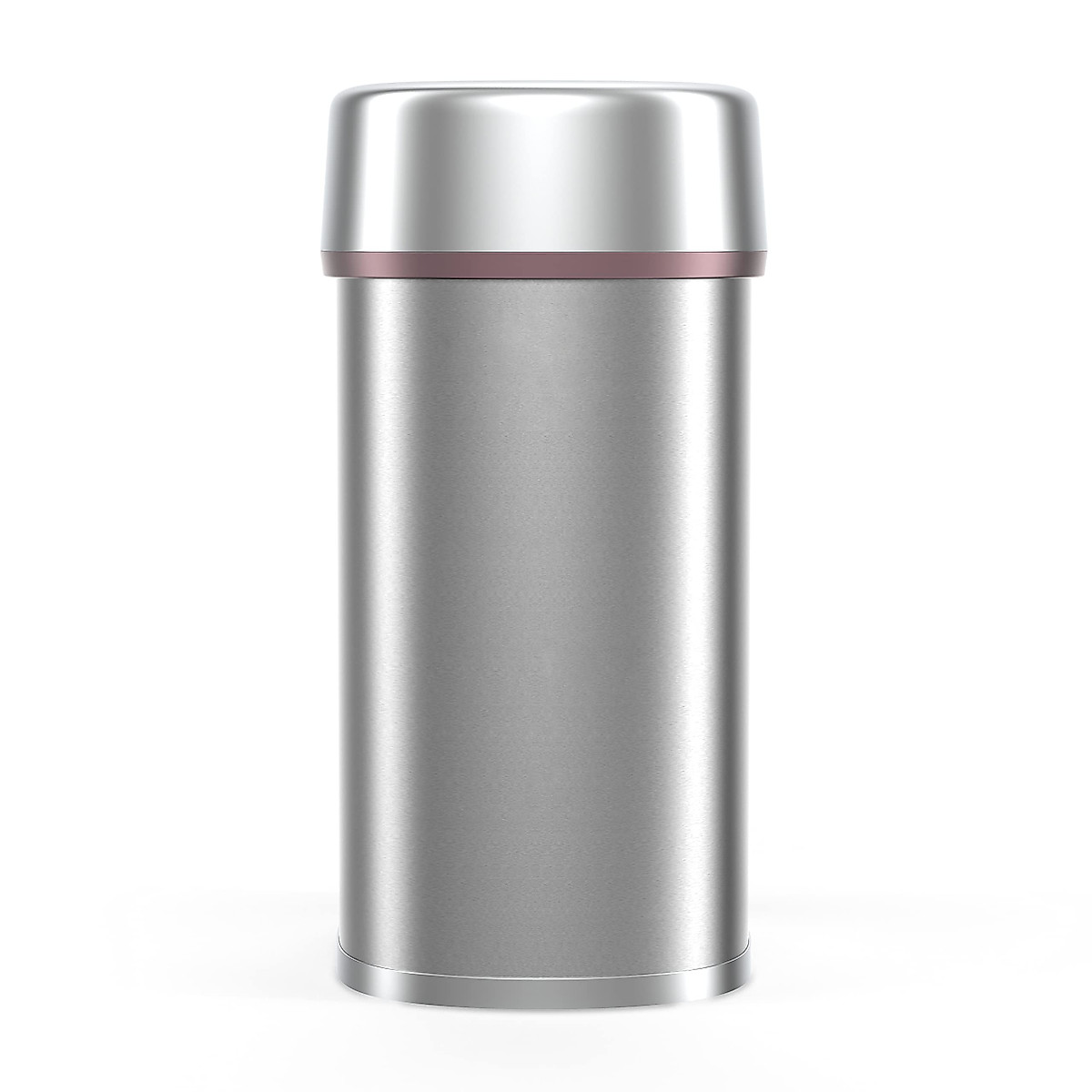 21 Gal / 80 Liter | Open Top Trash Can | Heavy Duty Stainless Steel by Qualia | for Commerical, Home and Office (Lavender Frost, 21 GAL / 80 L)