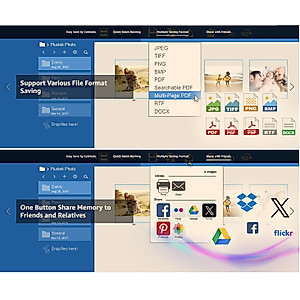 Plustek Photo Scanner - ephoto Z300, Scan 4x6 Photo in 2sec, Auto Crop and Deskew CCD Sensor. Support Mac and PC