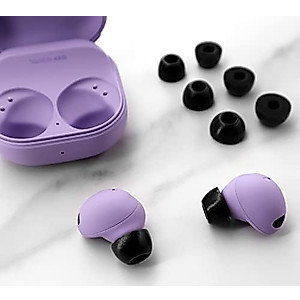 Memory Form Galaxy Buds 2 Pro Ear Tips, S/M/L 3 Size Replacement Reduce Noise Anti-Slip Fit in Case Premium Earbuds Gel Compatible with Beats Studio Buds/Galaxy Buds Pro/Galaxy Buds 2 Pro - Black