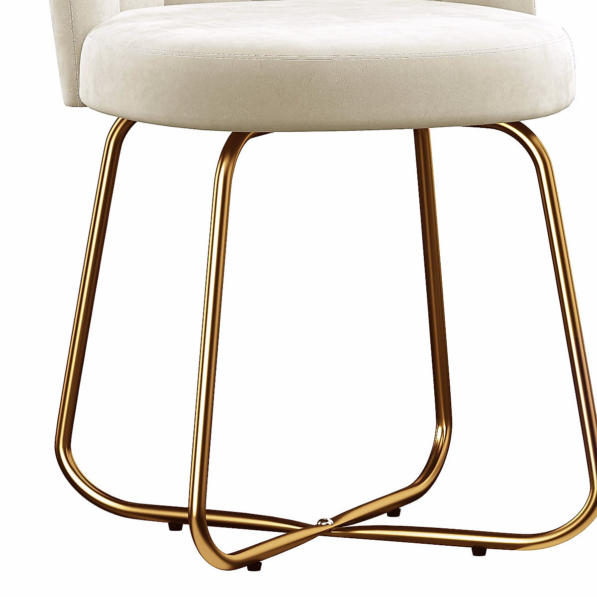 Hillsdale Catalina Vanity Stool for Make-up Rooms and Bathrooms, White