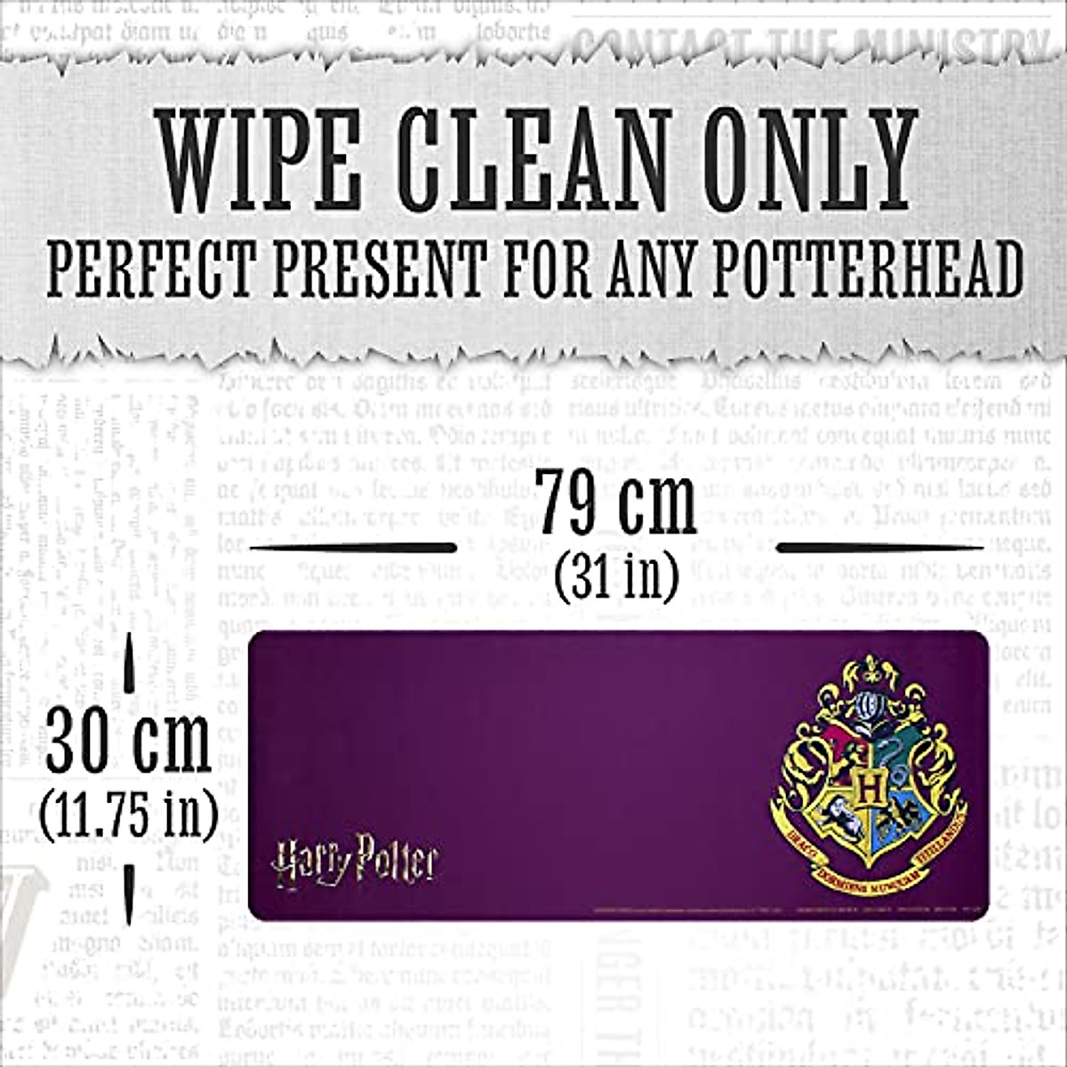 Paladone Harry Potter Hogwarts Crest Large Gaming Mouse Pad for Desk Keyboard Mousepad Non-Slip