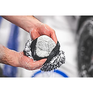 The Rag Company - The Cyclone Ultra Wash Mitt + Cyclone Ultra 6x8 Wash Pad Combo Pack - Microfiber Blend, Twist Loop Interior Liner Ideal for Foam, Soap + Bucket, & Rinseless Washing Methods