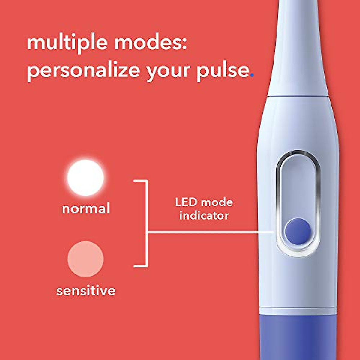 hum by Colgate Smart Battery Toothbrush Kit, Sonic Toothbrush with Travel Case (Blue)