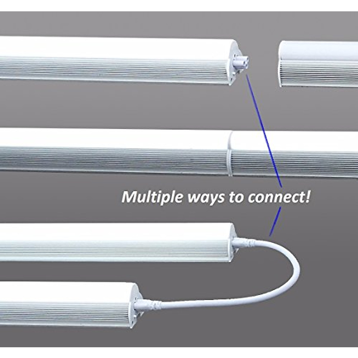 UMR Brightest LED Shop Light 4FT 22W Linkable to Every Length, Ultra Efficient 6500K Daylight Integrated Fixture for Garage, Ceiling, Kitchen, & Under Cabinet, Plug & Play Installation