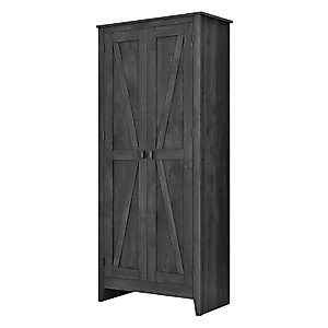 Ameriwood Home Farmington Wide Storage Cabinet, 31.5", Rustic Gray