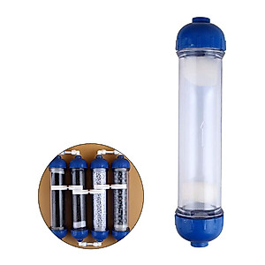 homozy T33 Water Filter Housing Empty Bottle Refill Two DIY Refillable Filter Shell Inline Filters Tube Reverse Osmosis