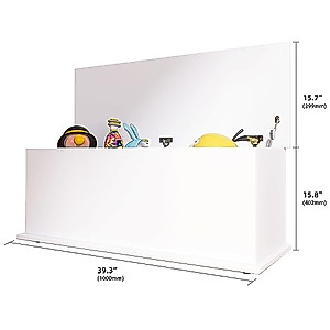 40" Storage Chest Trunk, Modern Wood Chest Kids Toy Box Organizer with Lift Top and 2 Safety Hinges Sturdy and Large Storage Trunk for any Playroom, Bedroom and Living Room