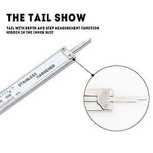 Oudtinx Professional Caliper Vernier Caliper Stainless Steel Hardened Chromeplated Inch/Metric 0-6"/150mmx0.001"/0.02mm