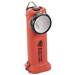 Streamlight 90503 Survivor 175-Lumen Rechargeable Safety-Rated Firefighter Right Angle Flashlight with AC/DC Charging, Orange