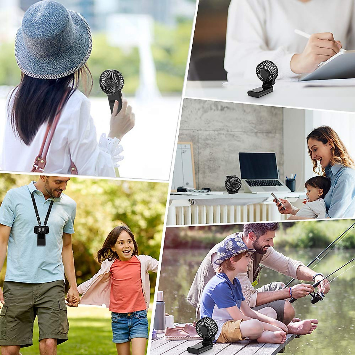 Mini Handheld Fan,Portable Foldable USB Fans with Smart Led Digital Display,Quiet Small Desk Fan with 4 Speed,Personal Rechargeable 4000mAh Battery Operated Fan for Office Outdoor Sport Home Traveling