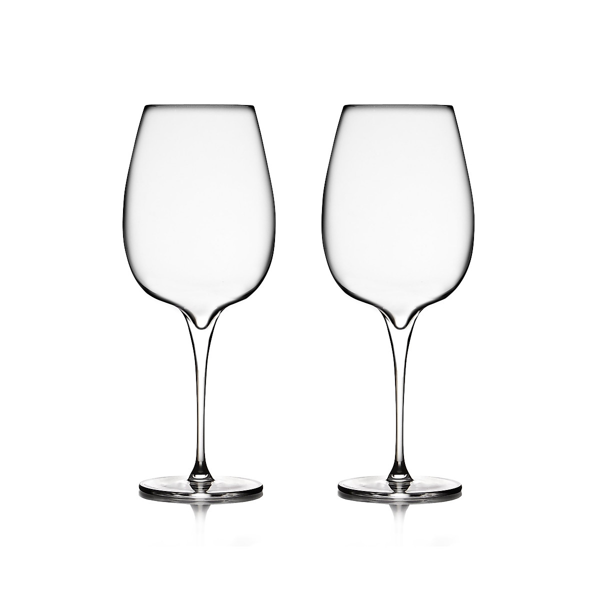 nambe Vie Cabernet Wine Glasses | Long Stem Red Wine Glasses for Merlot and Cabernet Sauvignon | Set of 2 Clear Glasses | 29.5 Ounces Each | Designed by Neil Cohen