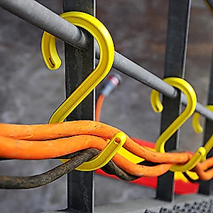 Glove Guard Cable Safe Hook, Yellow, 15 Inch Hook