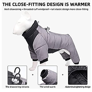 Duleylv Dog Winter Coat Thick Warm Dog Jacket Reflective Dog Sweaters Windproof Dog Clothes for Small Medium Large Dogs Comfortable Pet Apparel for Cold Weather,Yellow,2XL