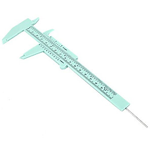 Mini Plastic Caliper High Accuracy Double Rule Scale Measuring Tool Rectangular Vernier Caliper Fast Read Sliding Gauge Ruler Pocket Ruler for Jewelry Measurement, School, Exhibition Gifts, etc.