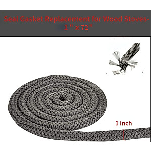 BSTFLEX Graphite Impregnated Fiberglass Rope Seal Gasket Replacement for Wood Stoves- 1/4" x 84"