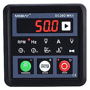 YOKDEN DC20D-MK2 Diesel/Gasonline Engine Generator Control Module Controller, Manual/Remote Auto Start, DC 8-36V with RS485 Communication Port