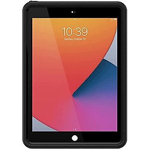 OtterBox ResQ Series Waterproof and Dustproof Case for iPad 7th, 8th & 9th Gen (10.2" Display - 2019, 2020 & 2021 Version - Only) - with Hand Strap - Non-Retail Packaging - Black