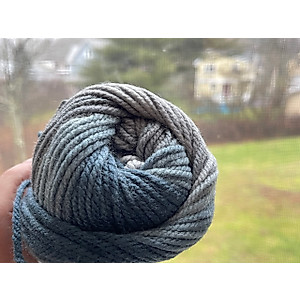 Magic Worsted Yarn - Grey, Slate, Blue Self-Striping Acrylic, Worsted Weight 202 Yards (185 Meters) 3.53 Ounces (100 Grams)
