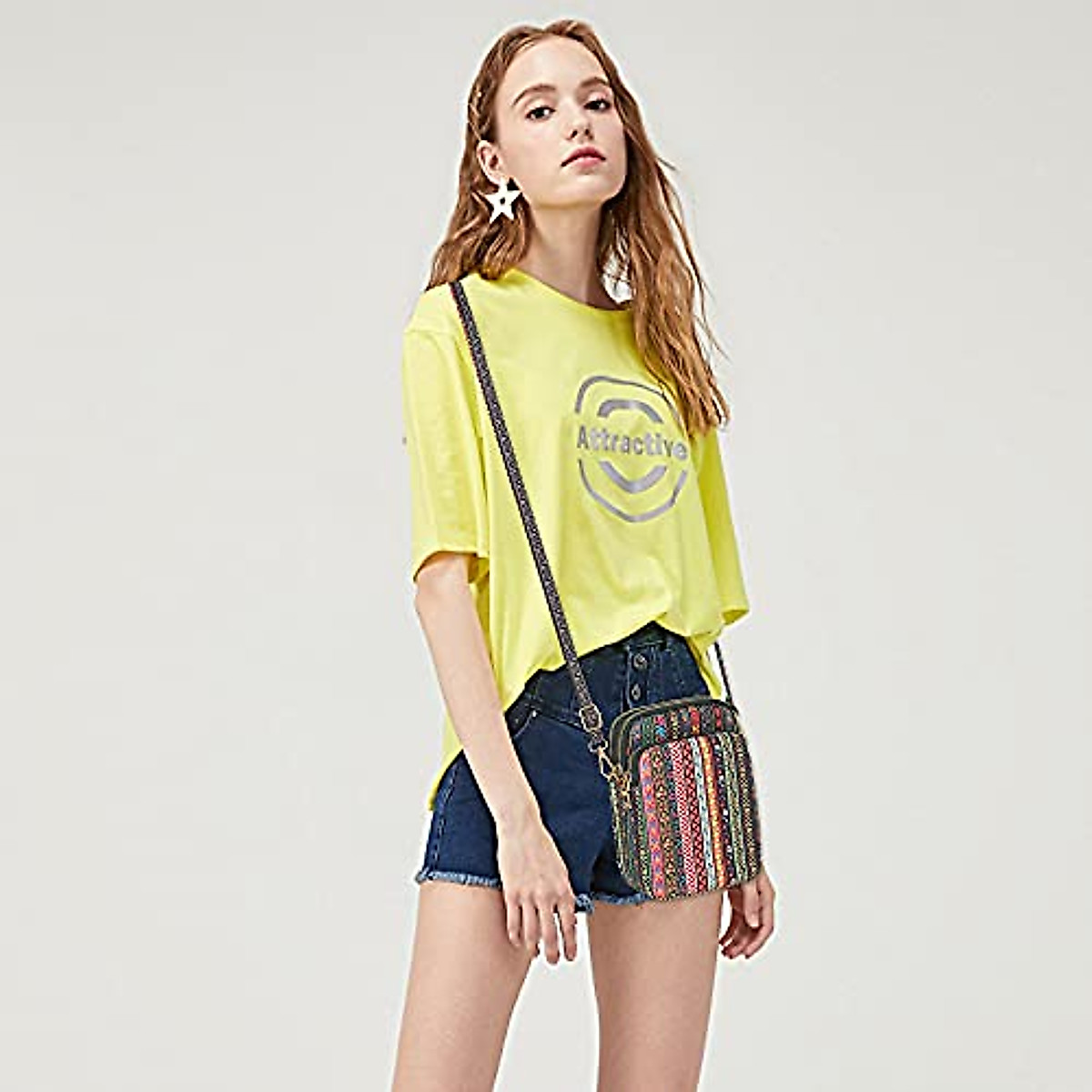 MINICAT Small Crossbody Bags RFID Blocking Card Slots Cell Phone Purse Wallet for Women (National)