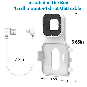 DLNLIY Outlet Wall Mount for Blink Sync Module 2 with Short Cable - Easy Installation No-Drilling Mounting Bracket for Blink Outdoor and Blink Indoor Home Security Cameras