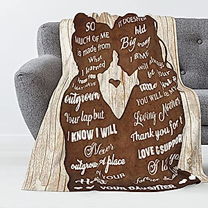 TUCVHOX Mom Blanket Mom Gifts Mom Birthday Gifts - Mom Blanket from Daughter, Gifts for Mom from Daughter, Mom Gifts from Daughters for Mothers Day, Christmas, 60"x50"