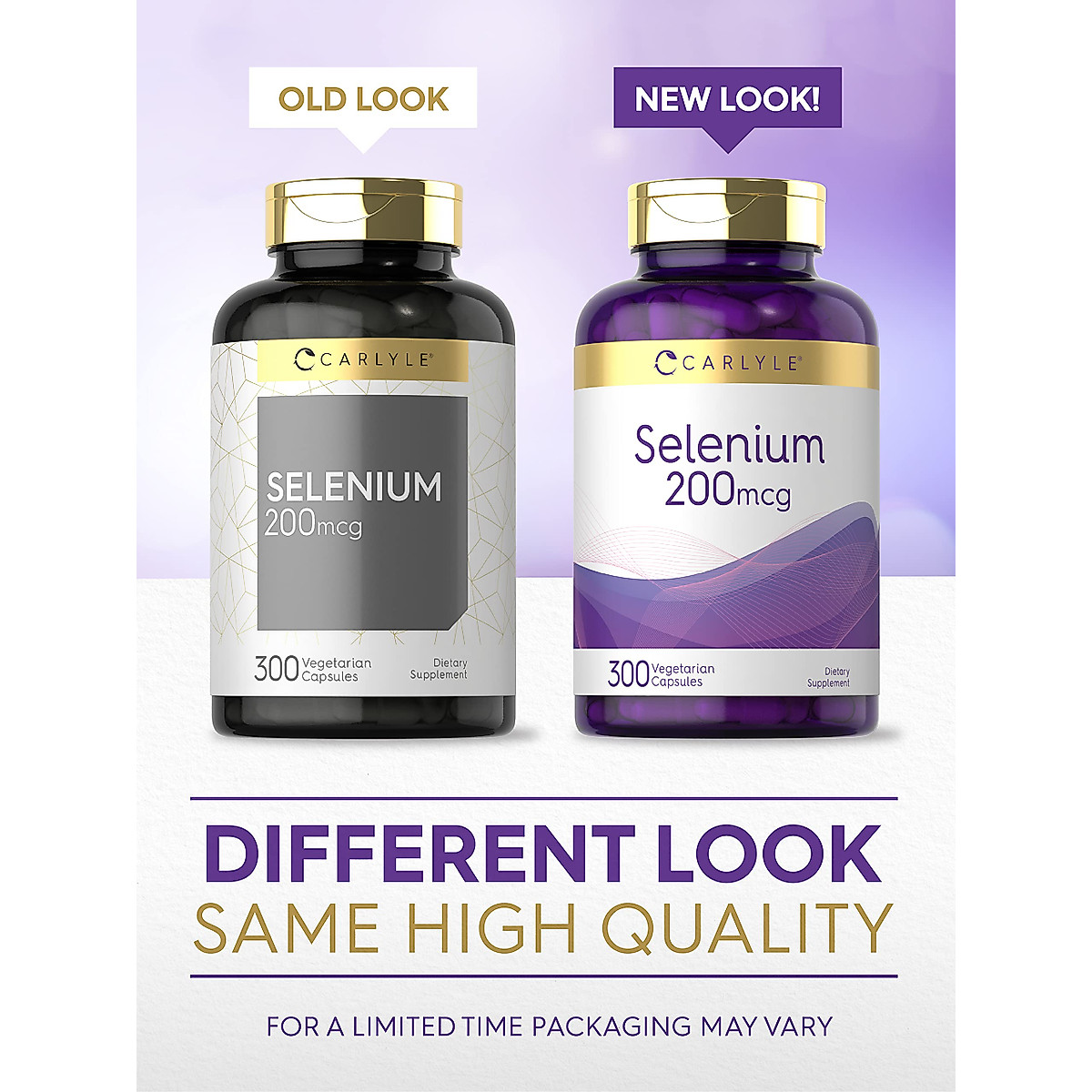Yeast Free Selenium Supplement | 200mcg | 300 Capsules | Vegetarian, Non-GMO, and Gluten Free Mineral Formula | L-Selenomethionine | Value Size | by Carlyle