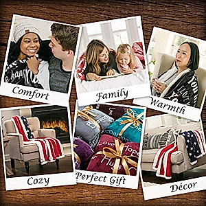 Chanasya Patriotic US Flag Print Sherpa Throw Blanket - Lightweight Microfiber for Couch and Bed - Great Gift for Veteran, Friend, Men, Women, Proud American House (50x65 Inches)