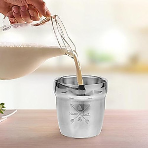 Kisangel 1 Set Travel Coffee Mug Coffee Mugs Espresso Cups Stainless Steel Water Cup Stainless Wine Glass Metal Cup Stainless Steel Coffee Tumbler Stainless Steel Cups Outdoor Beer Mug