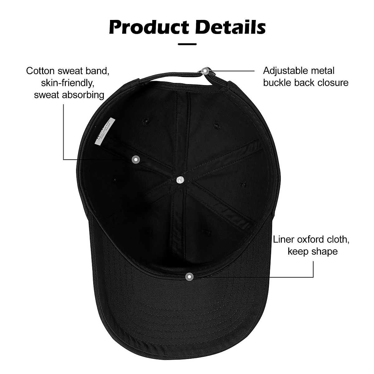 LiuSuper Plain Baseball Cap for Small Heads, XX-Small Adjustable Unisex Cotton Trucker Hat, Petite Dad Hat for Men and Women