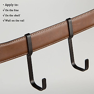 hotwolf 10Pack Stainless Steel J Shaped Hooks,Black Wire Rack Hooks,Heavy Duty S Hooks,Multi Purpose Storage Hooks,Hanging Metal Hooks for Kitchenware Towels Handbag